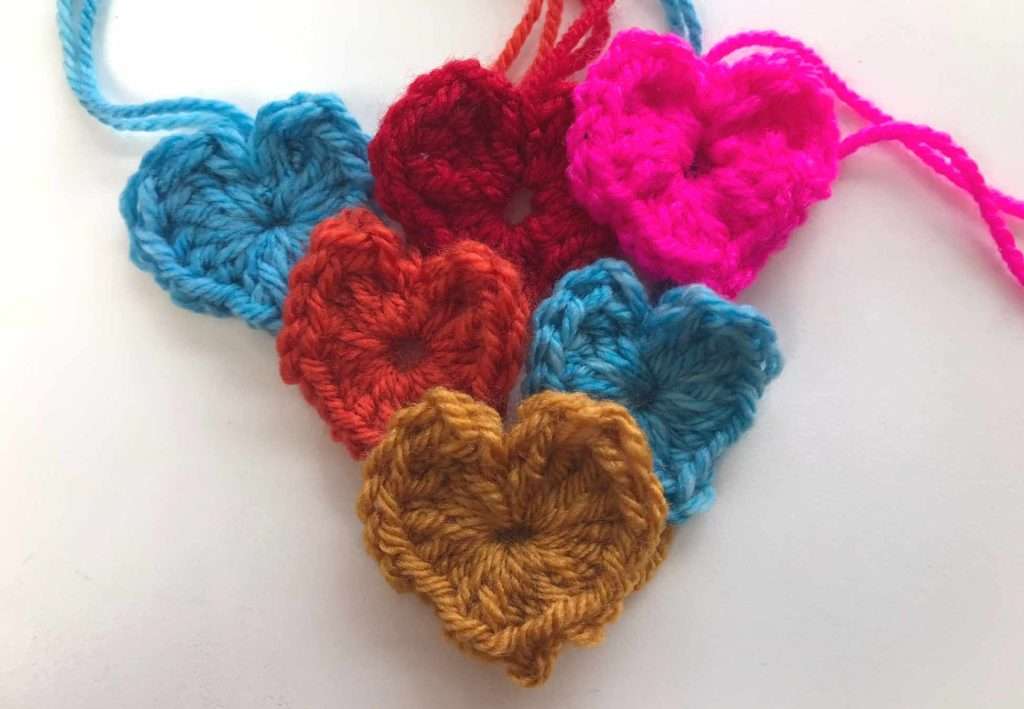 Small Crochet Hearts - Quick and Easy to Crochet, with free pattern